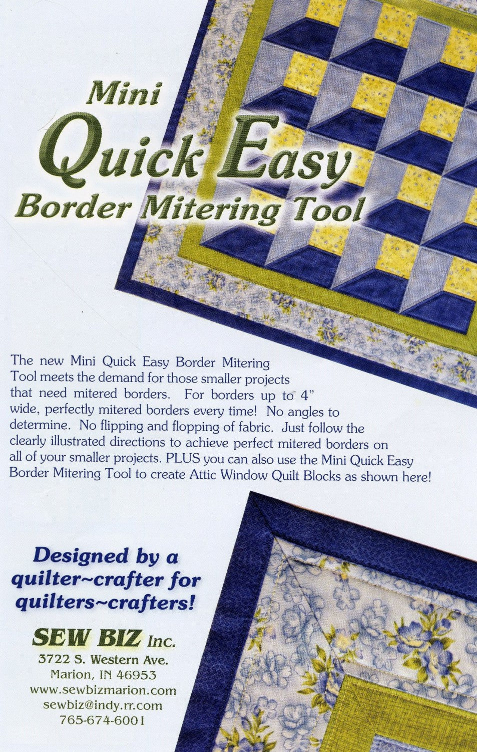 Mini Quick Easy Border Mitering Tool – The Quilted Cow