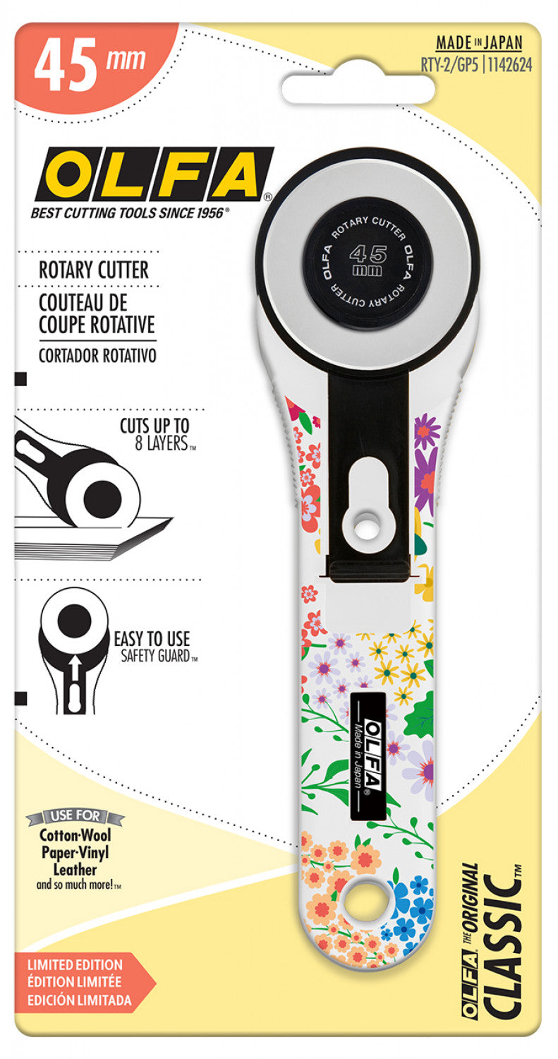 Olfa 45mm Rotary Cutter w/Floral Handle – The Quilted Cow