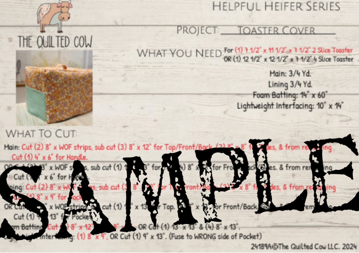 Helpful Heifer Toaster Cover – The Quilted Cow