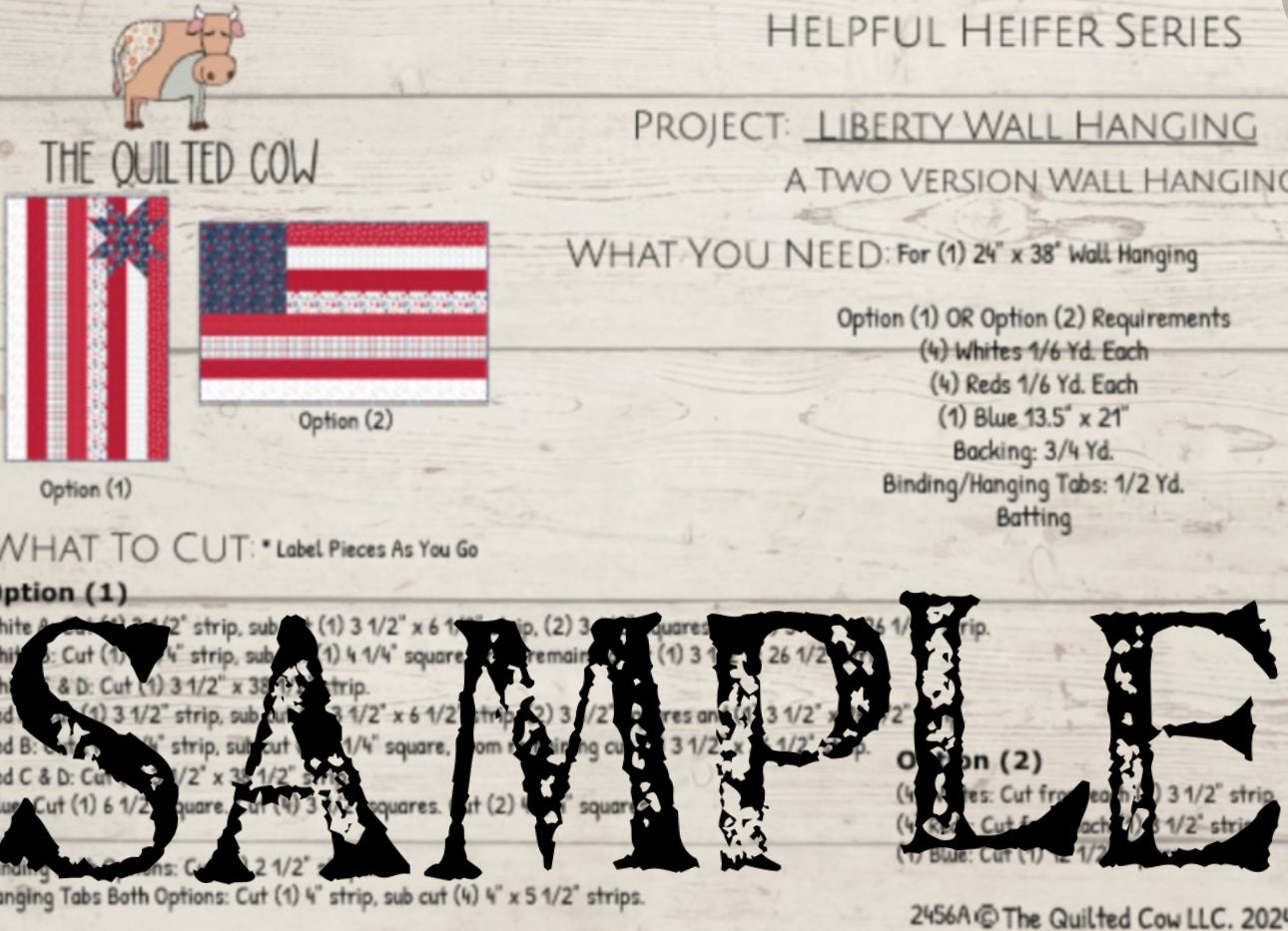 Helpful Heifer Liberty Wall Hanging – The Quilted Cow