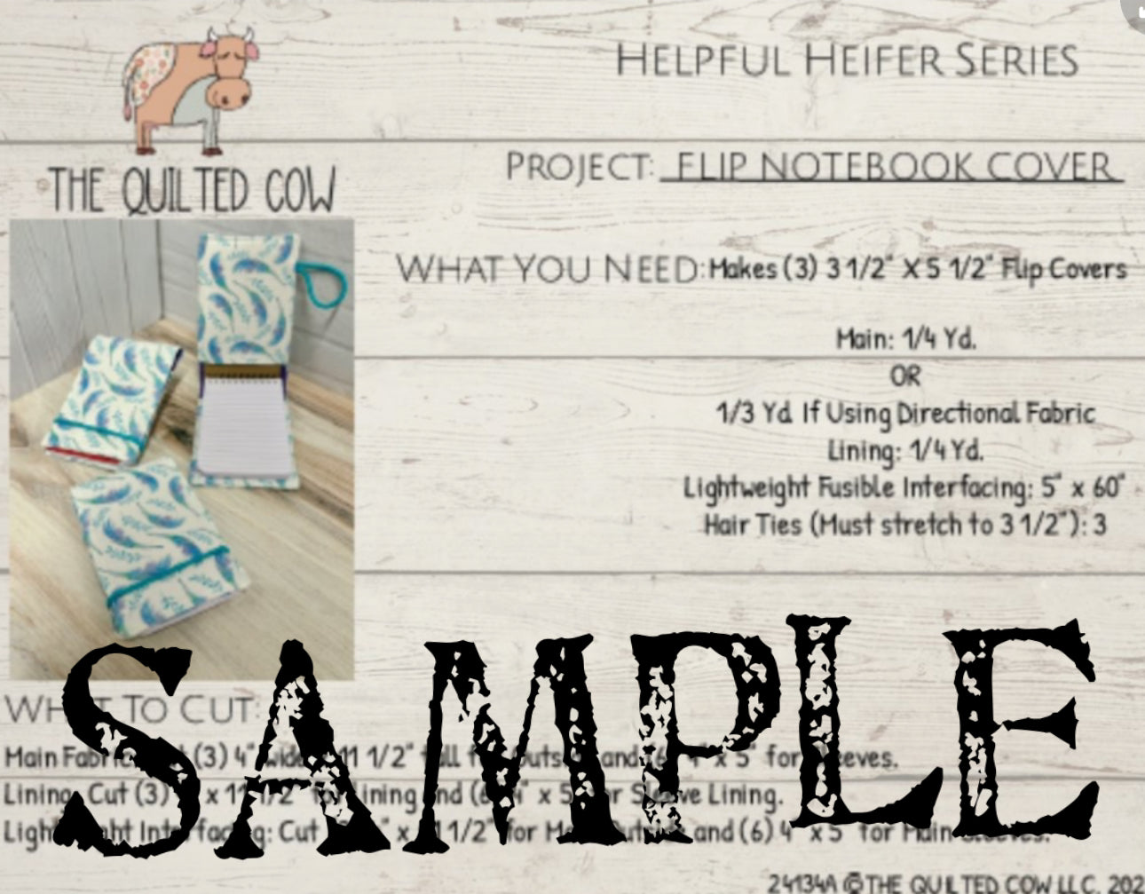 Helpful Heifer Flip Notebook Cover – The Quilted Cow