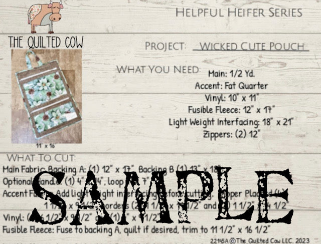 Helpful Heifer Wicked Cute Pouch – The Quilted Cow