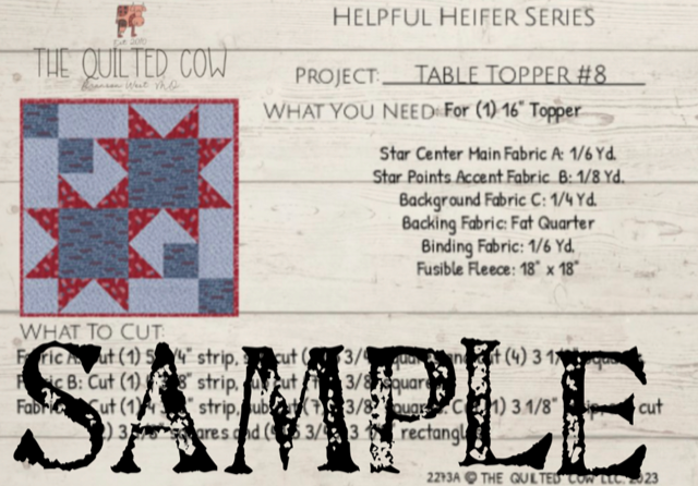 Helpful Heifer Table Topper #8 – The Quilted Cow