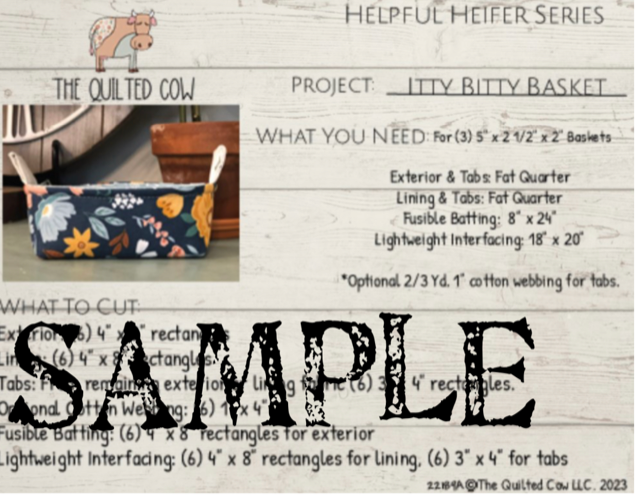Helpful Heifer Itty Bitty Basket – The Quilted Cow
