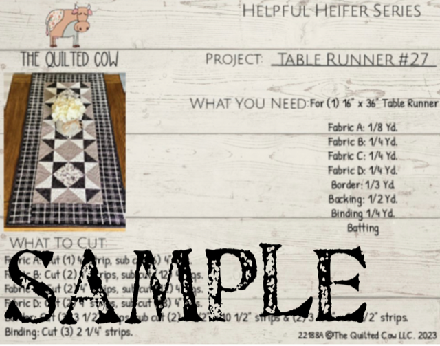 Helpful Heifer Table Runner #27 – The Quilted Cow