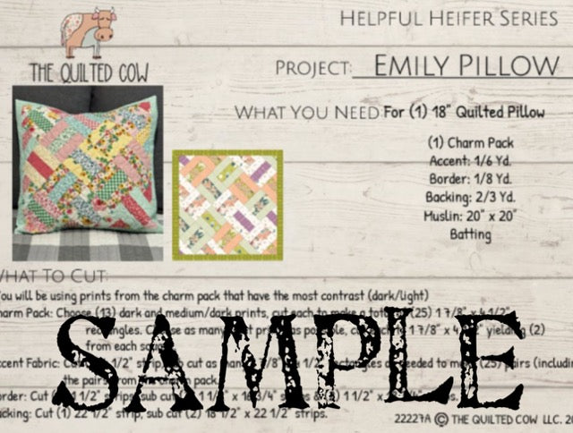 Helpful Heifer Emily Pillow – The Quilted Cow