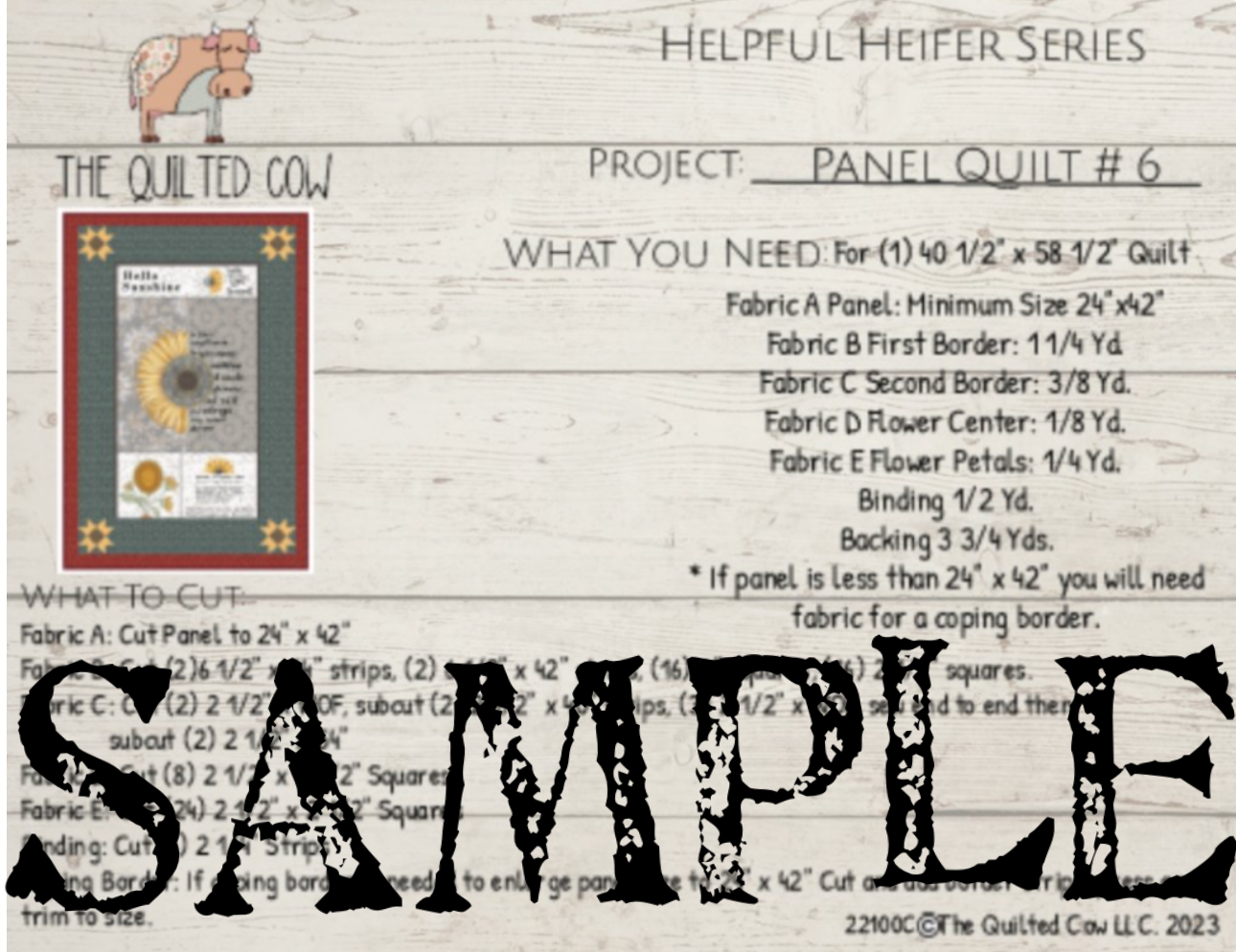 Helpful Heifer Panel Quilt #6 – The Quilted Cow