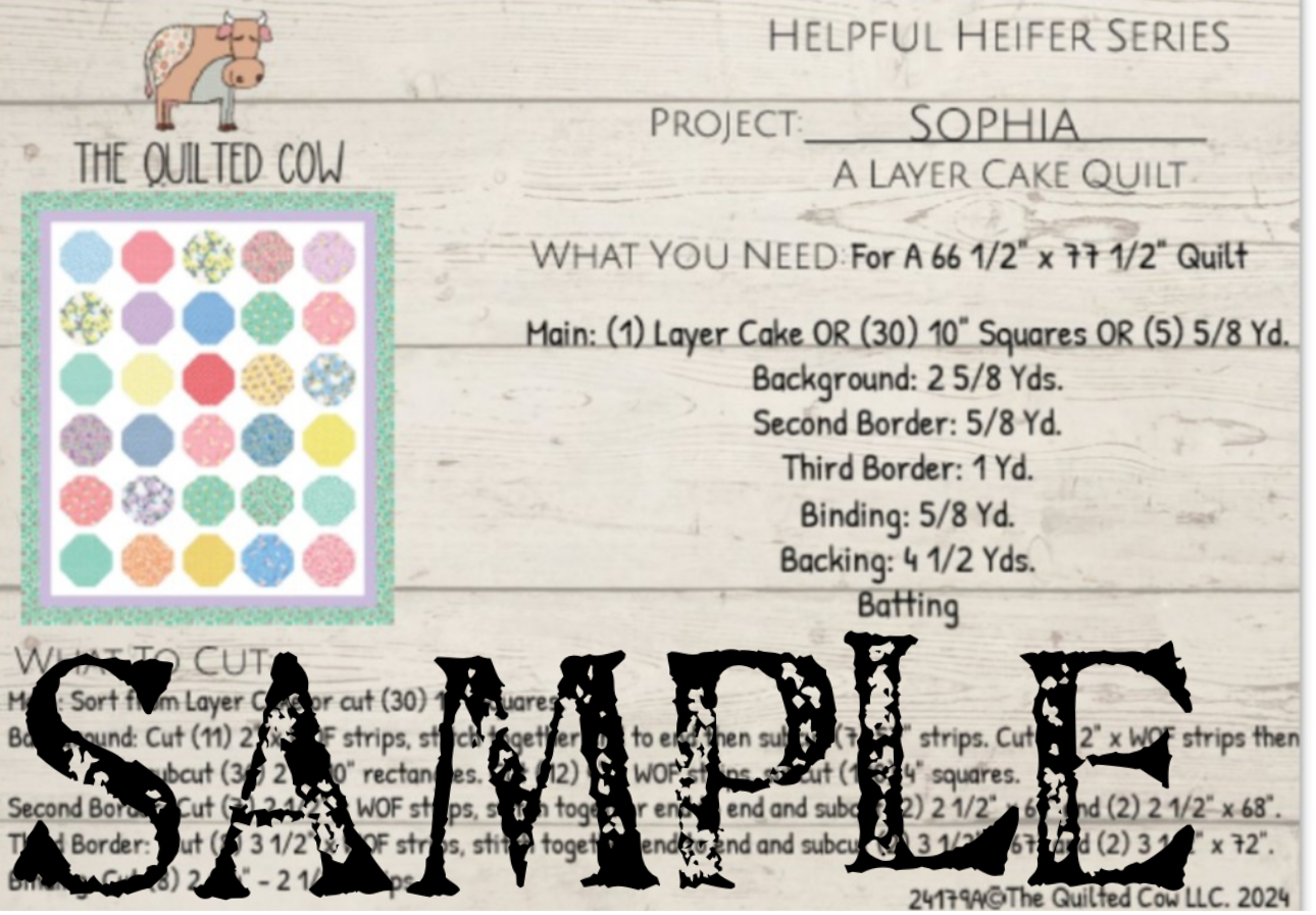 Helpful Heifer Sophia Layer Cake Quilt – The Quilted Cow