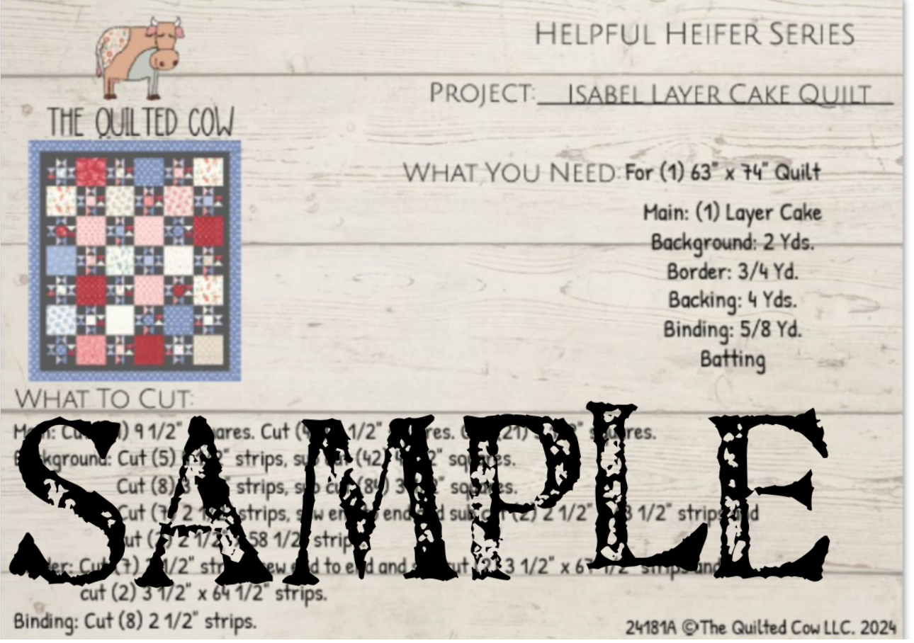 Helpful Heifer Isabel Layer Cake Quilt – The Quilted Cow