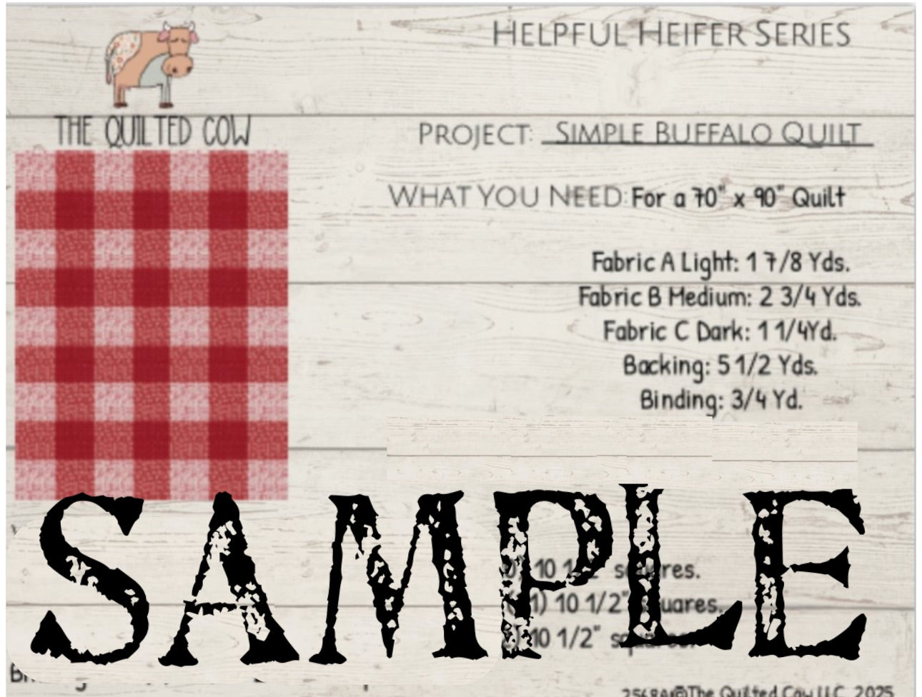 Helpful Heifer Simple Buffalo Quilt – The Quilted Cow