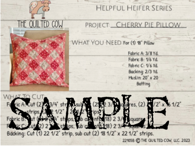 Helpful Heifer Cherry Pie Pillow – The Quilted Cow