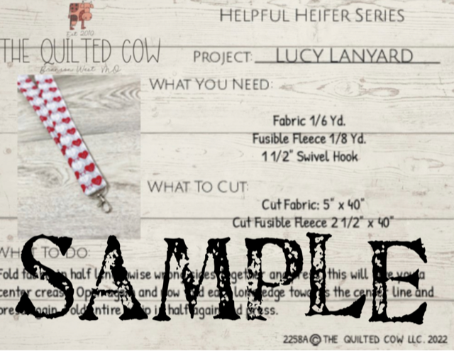 Helpful Heifer Lucy Lanyard – The Quilted Cow